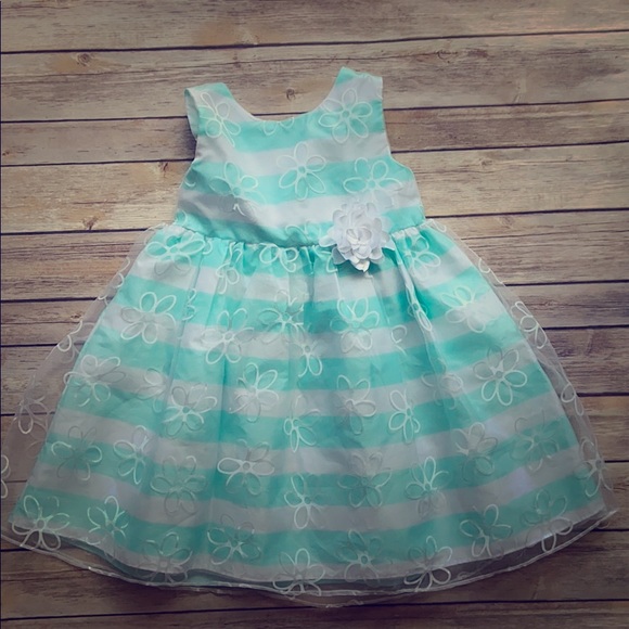 George | Dresses | Girls 5t Adorable Dress With Flowers And Stripes ...